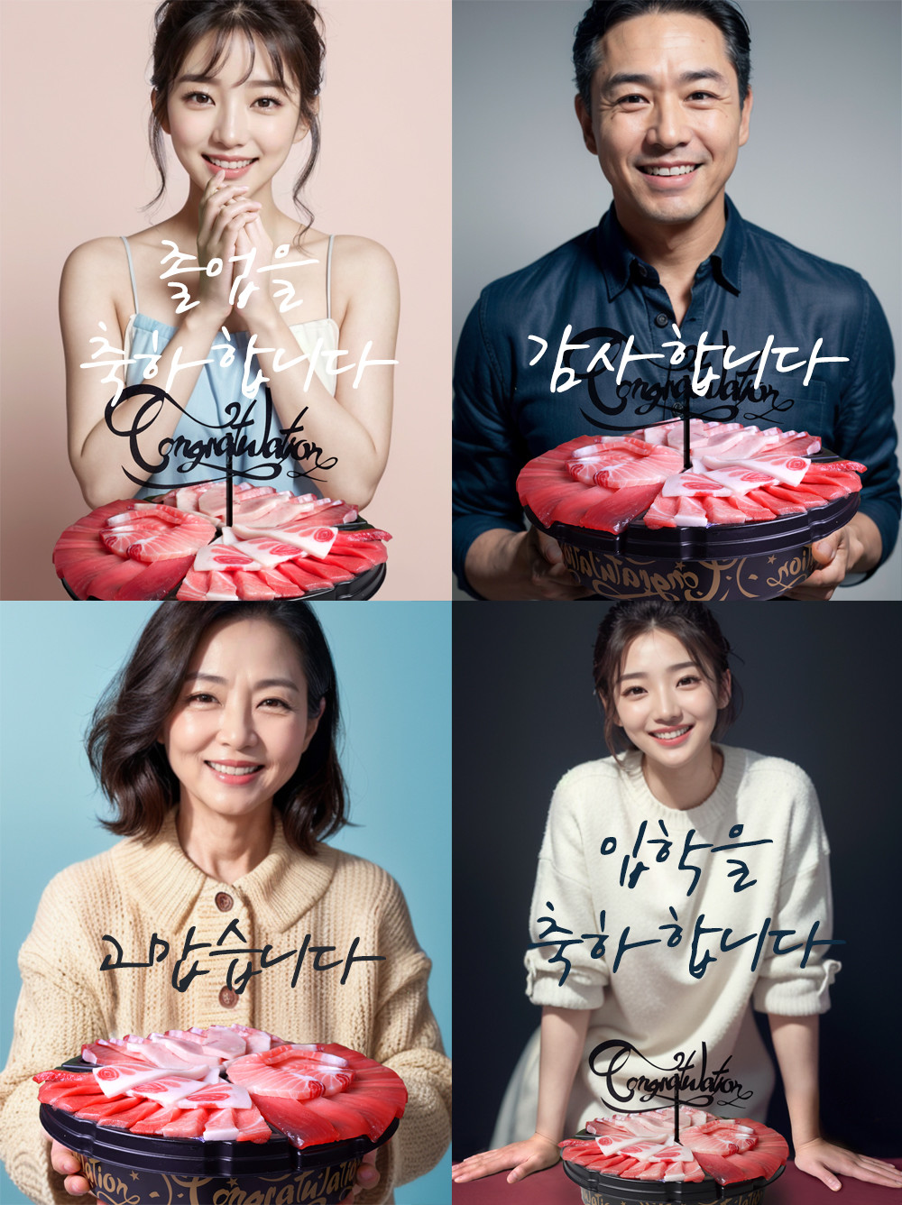 정도 참치회케이크 물회 기념일 생일 환갑 선물 - CJ프레시마켓